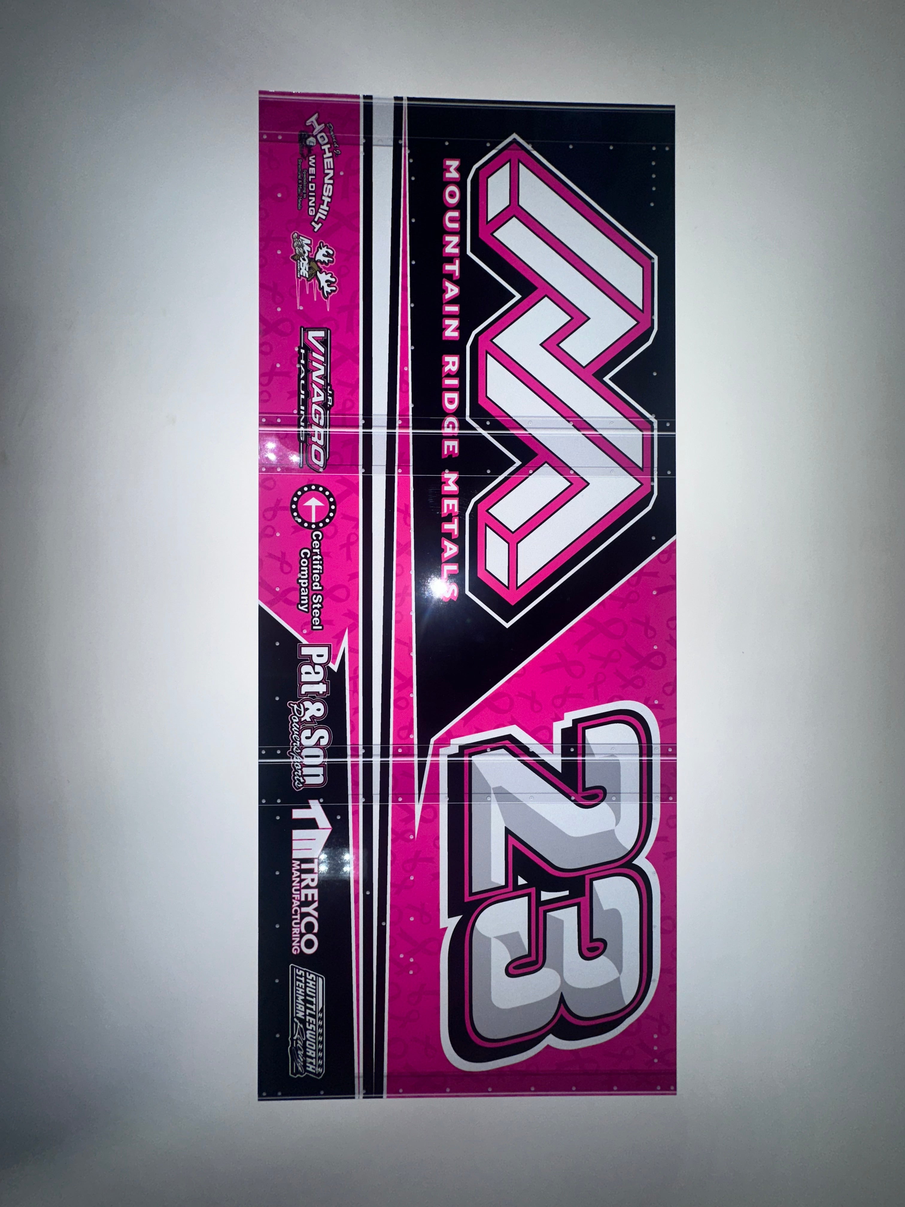 2023 Breast Cancer Pink Mini Wing Panel – Devon Borden Racing